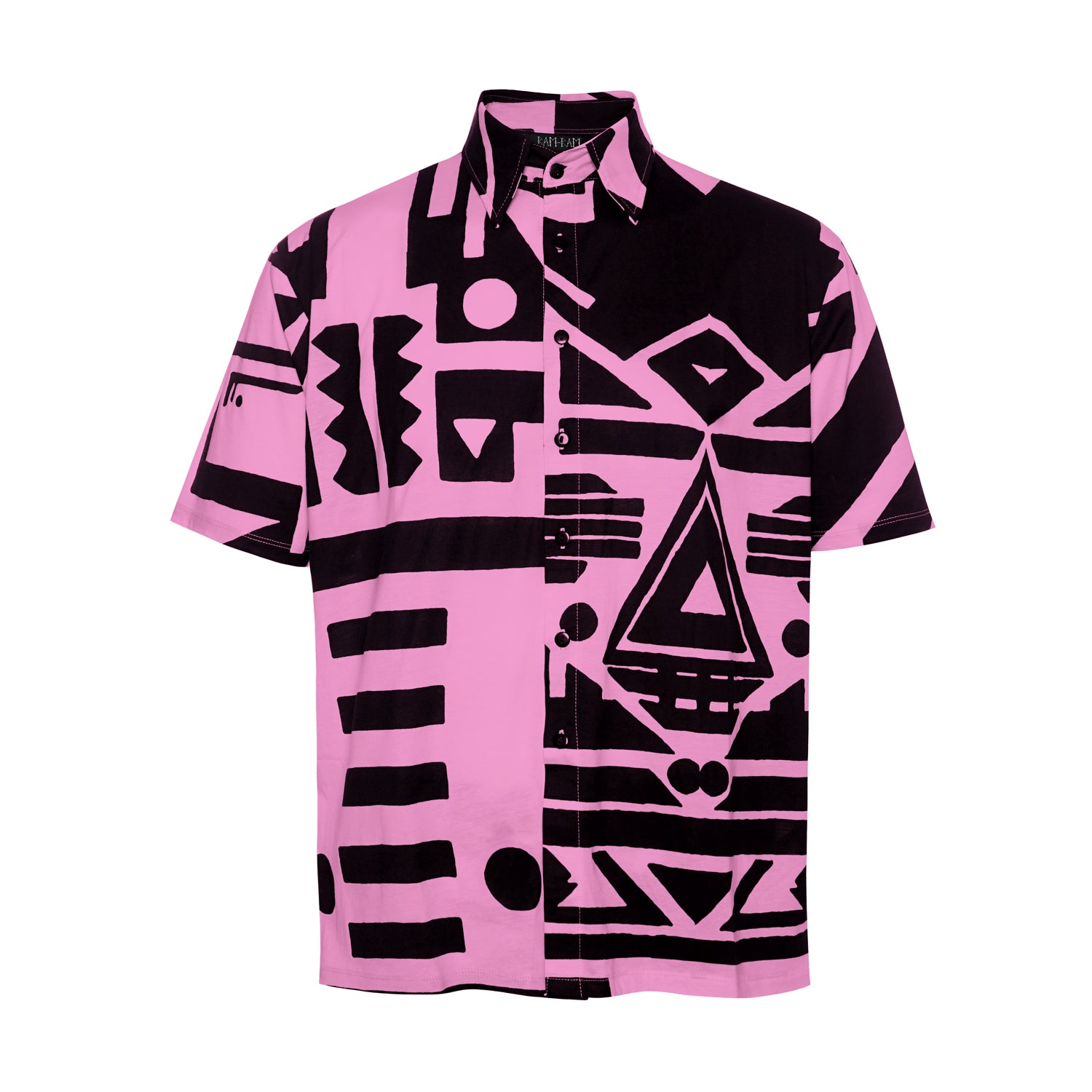 PINK & BLACK BUTTON SHIRT – BAM-BAM