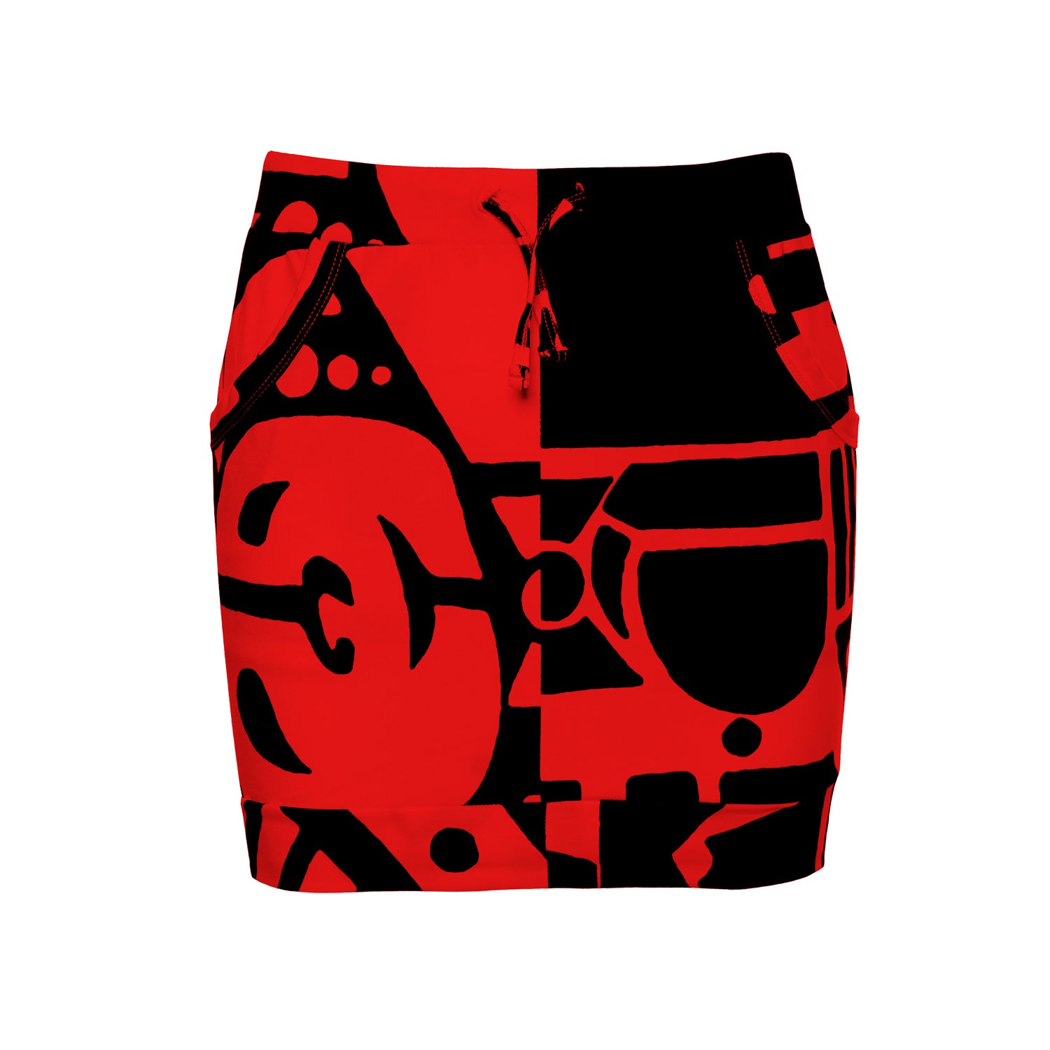 RED & BLACK MINI SKIRT – BAM-BAM