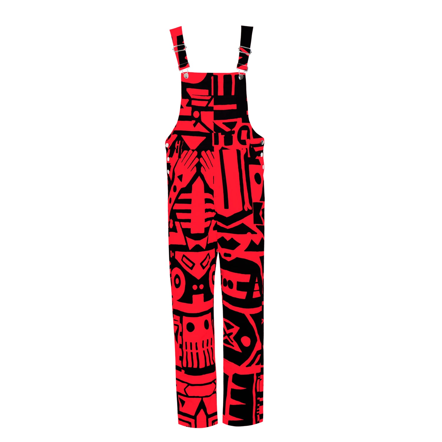 RED & BLACK DUNGAREES – BAM-BAM